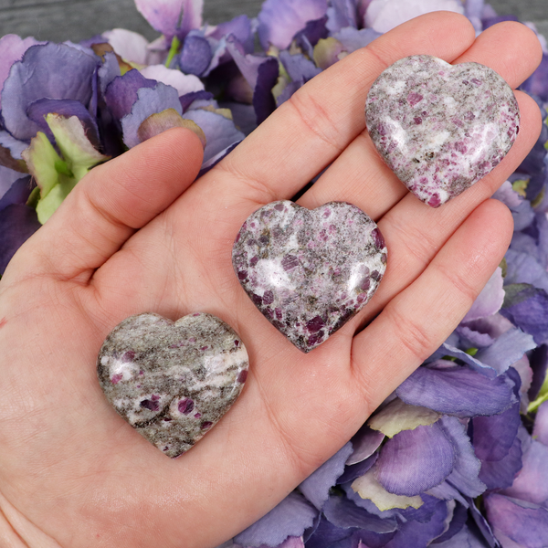 Crystals - Ruby Albite Mini Heart – Sage Crystals