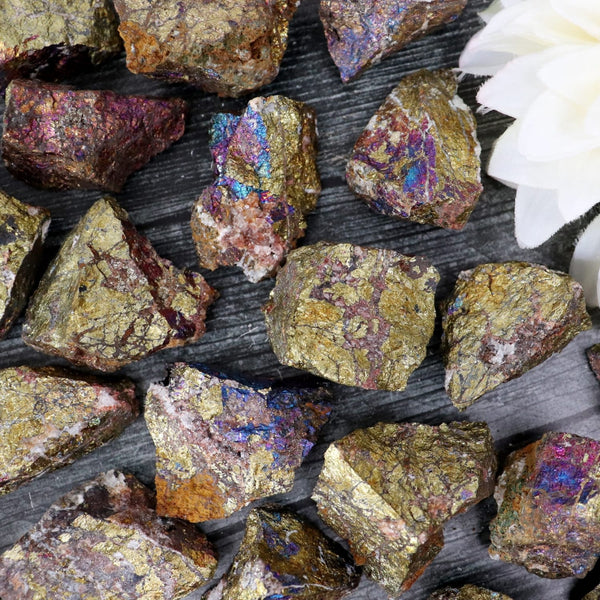 Chalcopyrite Healing Crystal Properties, Peacock Ore, Sage Crystals