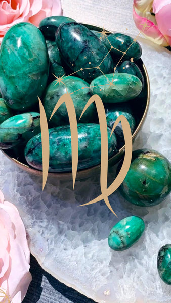 Virgo Crystals, Healing Crystals, Clear Quartz, Ruby Albite, Sage Crystals