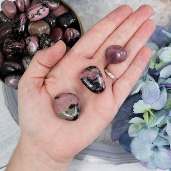 Crystals - Rhodonite Tumble Crystals - Rhodonite Tumble – Sage Crystals