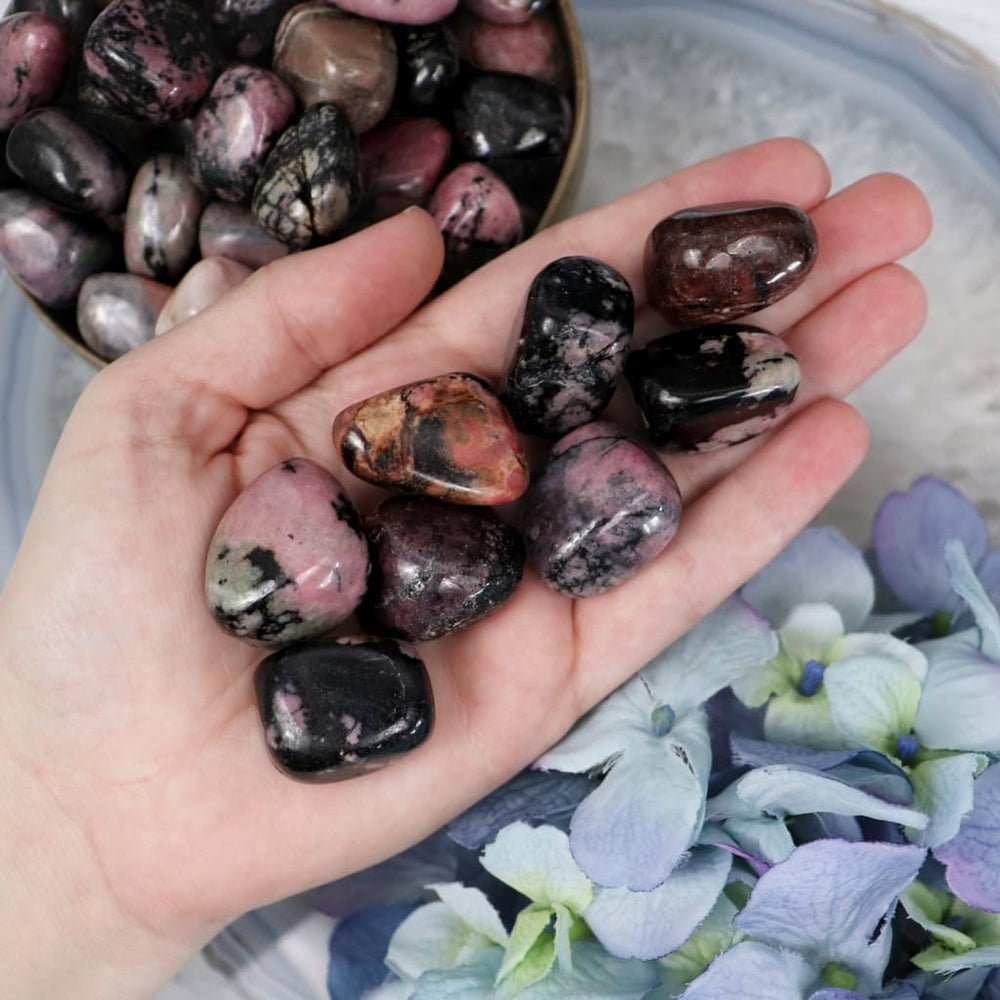 Crystals - Rhodonite Tumble Crystals - Rhodonite Tumble – Sage Crystals