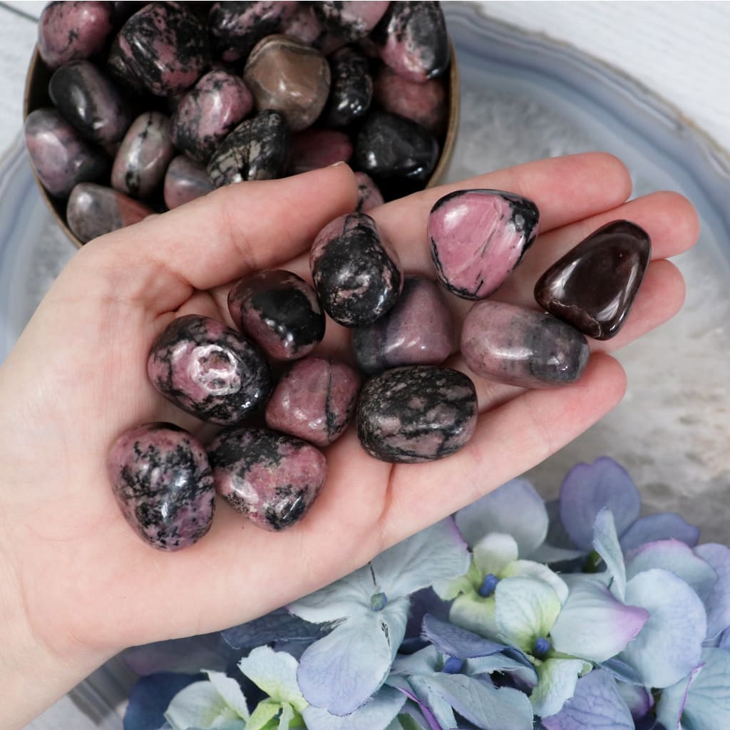 Crystals - Rhodonite Tumble Crystals - Rhodonite Tumble – Sage Crystals