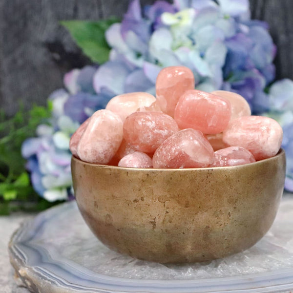 Crystals - Rose Calcite Pebble Crystals - Rose Calcite – Sage Crystals
