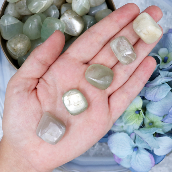 Crystals - Himalayan Green Moonstone Tumbles – Sage Crystals