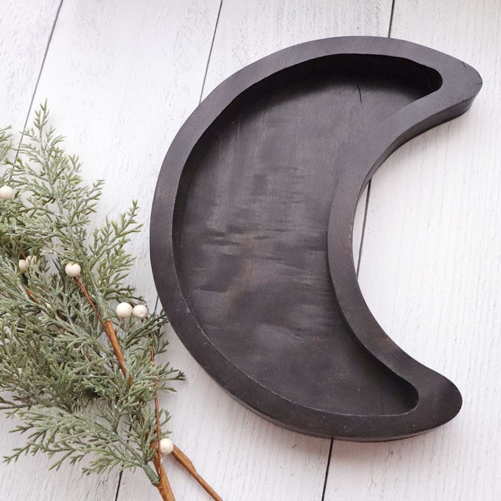 Crystals - Luna Wooden Moon Tray Crystals - Luna Wooden Moon – Sage ...