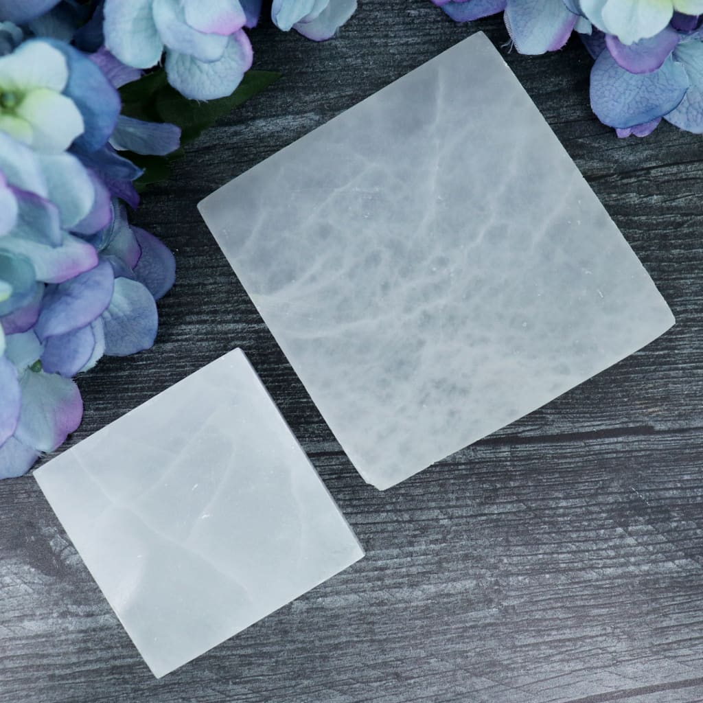 Crystals - Selenite Square Clearing Plate Crystals - Selenite Square ...